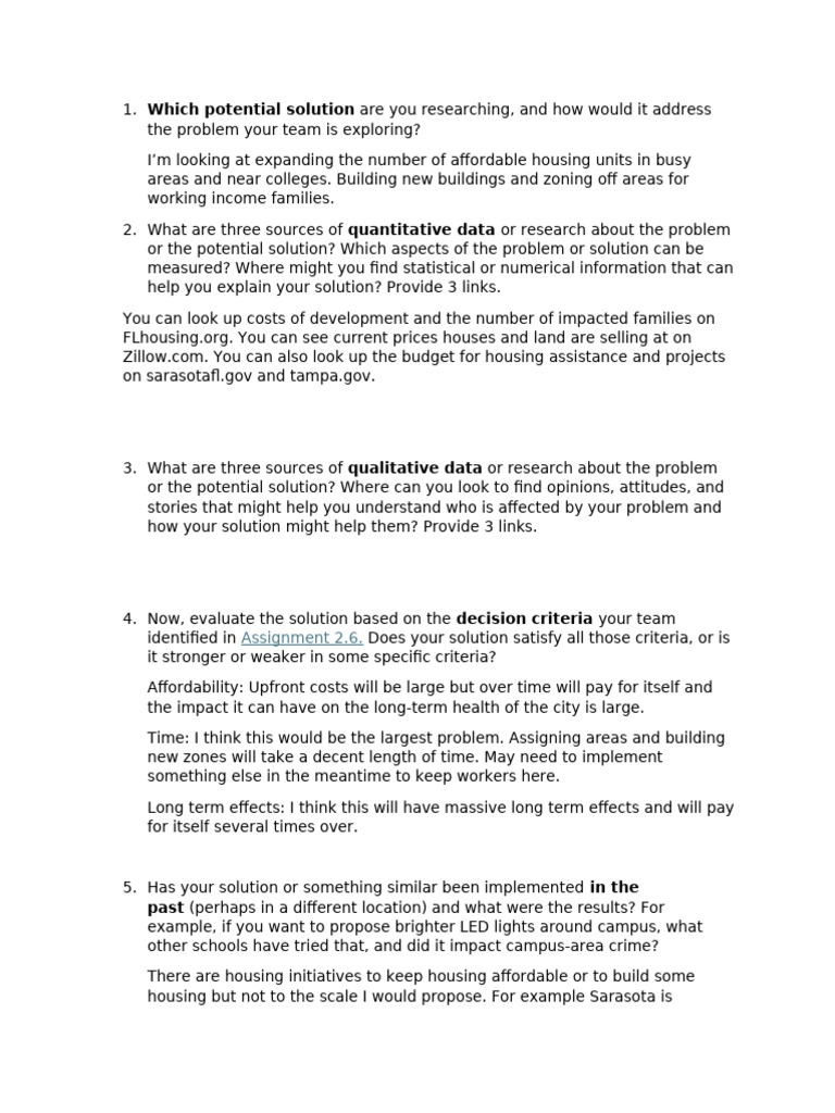 Which Potential Solution | PDF