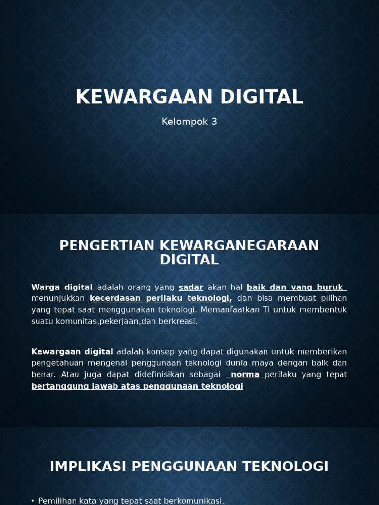 Kewargaan Digital: Kelompok 3 | PDF