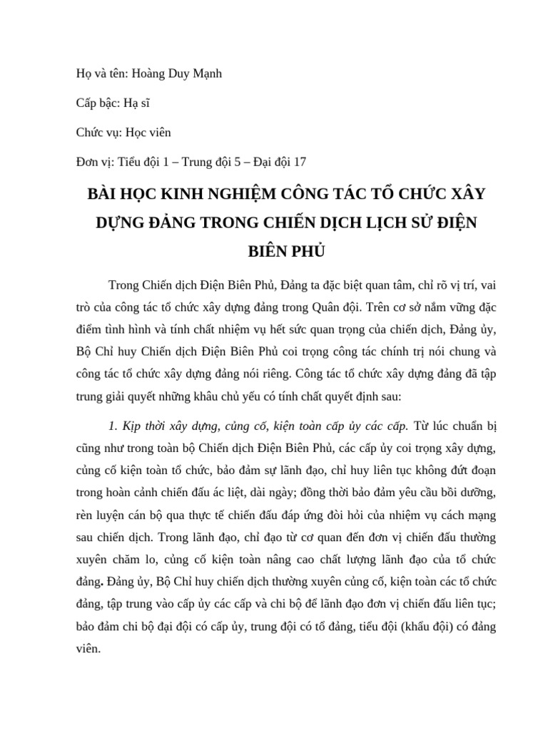 Hoàng Duy M NH | PDF