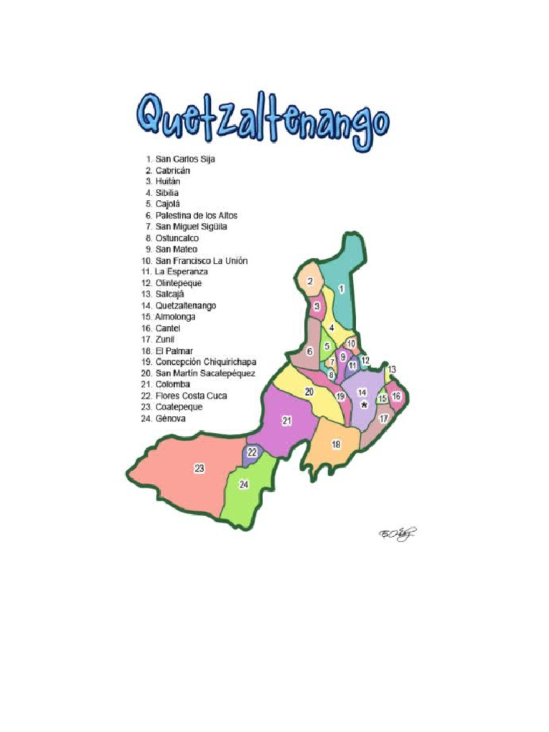 Mapa de Quetzaltenango | PDF