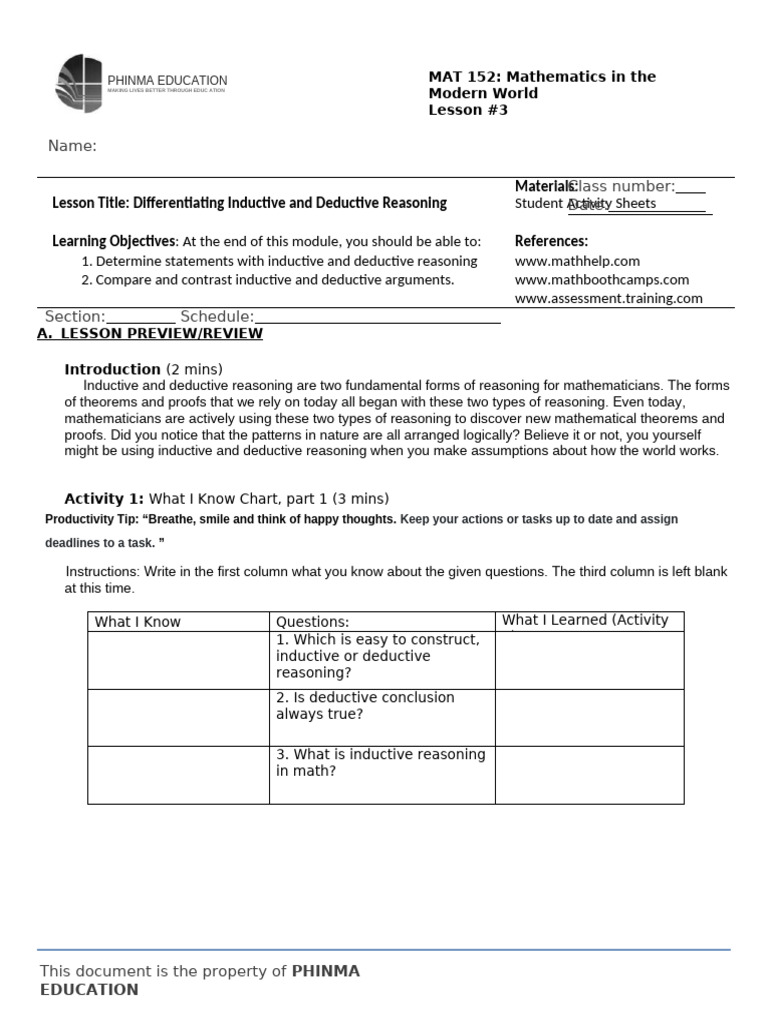 SAS 03 MAT 152 - FLM v2 | PDF