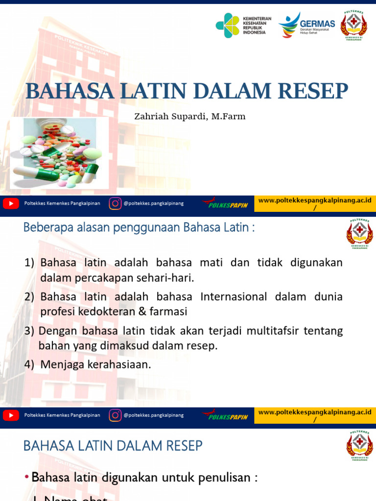 Pert 5 Bahasa Latin Dalam Resep | PDF