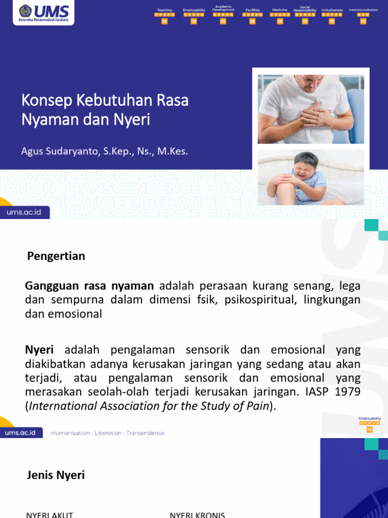 Kebutuhan Nyeri UMS | PDF | Pengembangan Diri