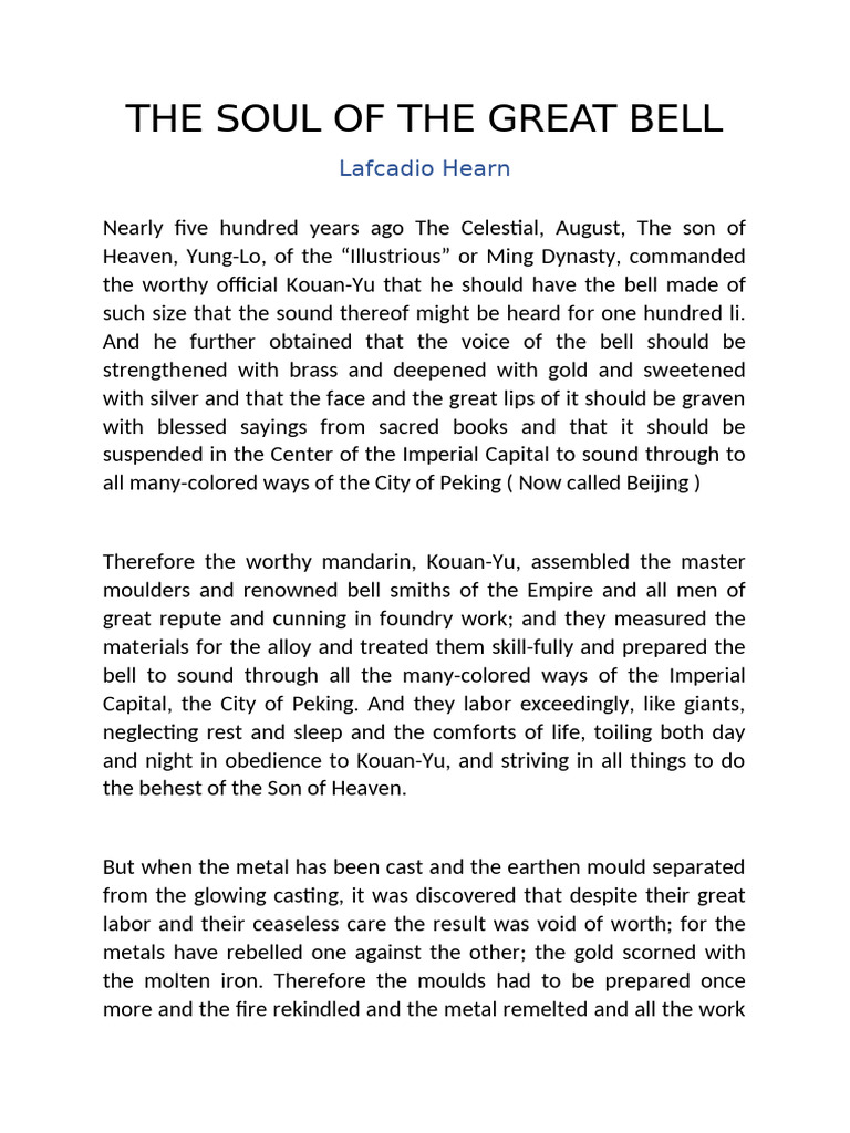 The Soul of The Great Bell q2 | PDF