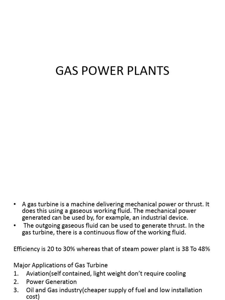 Gas Power Plants | PDF