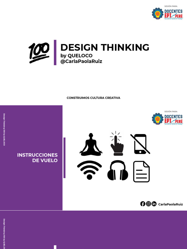 Design Thinking EPT PERU ESPECIALIZACION DE EMPRENDIMIENTO 2020 | PDF