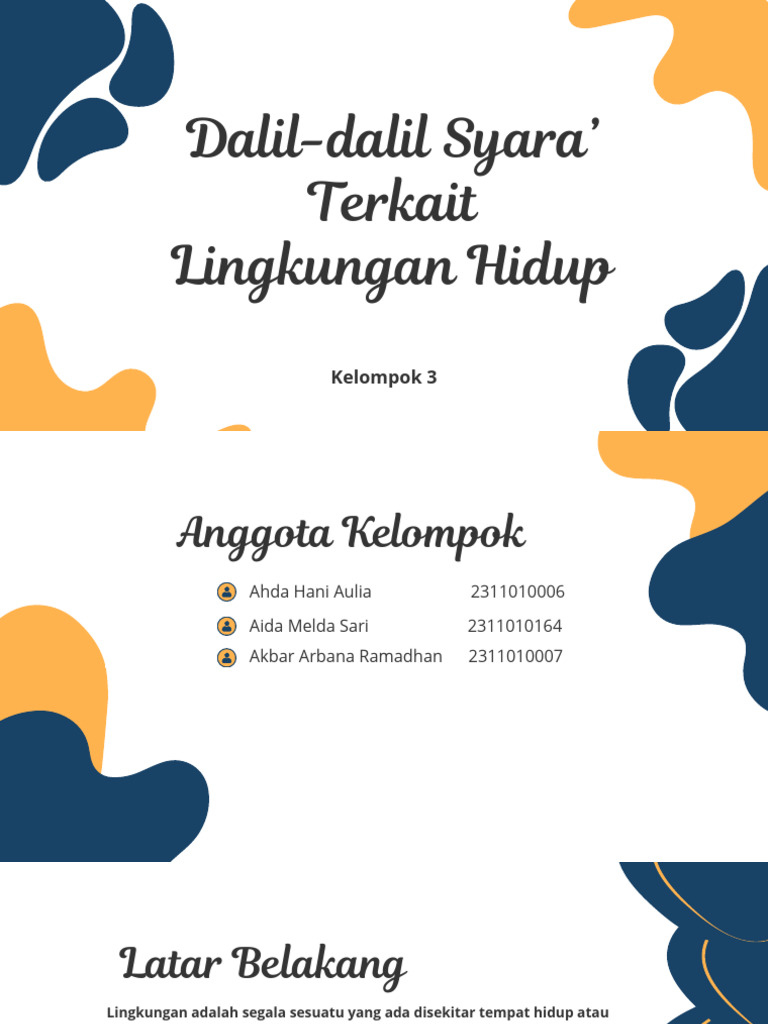 Kelompok 3 Dalil-Dalil Syara' Tentang Lingkungan Hidup | PDF