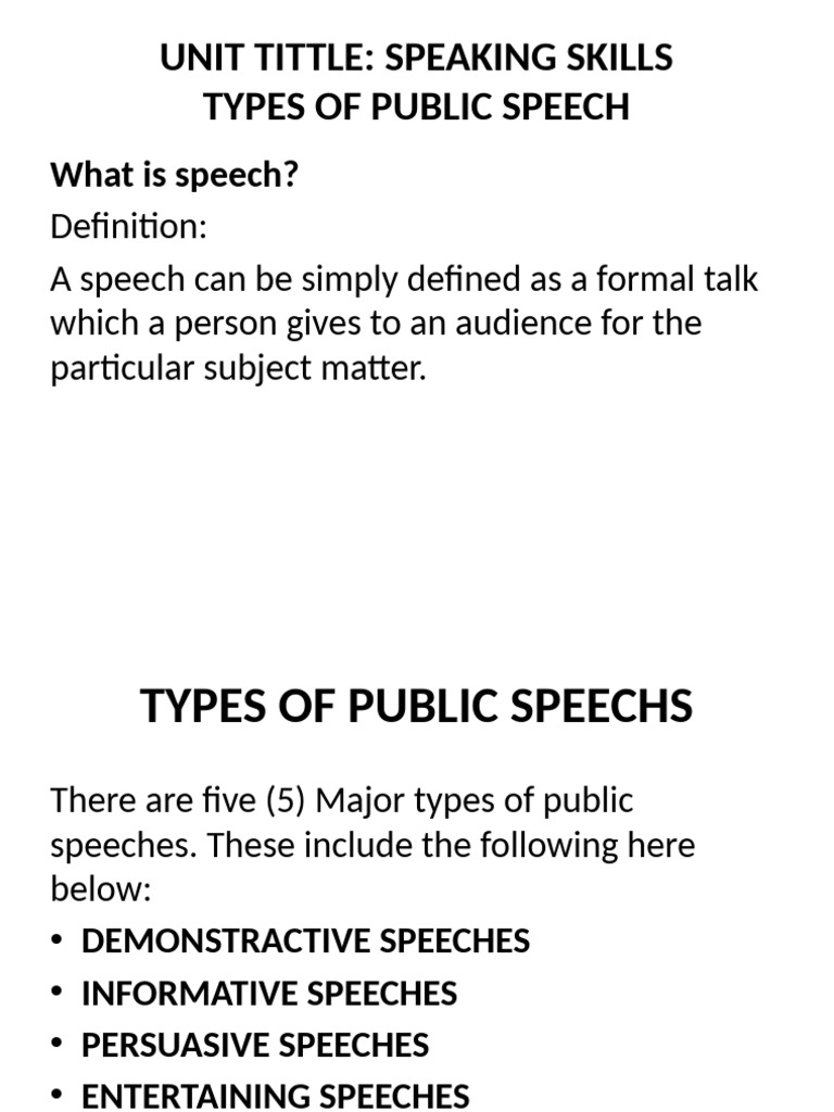 Slide Speech | PDF