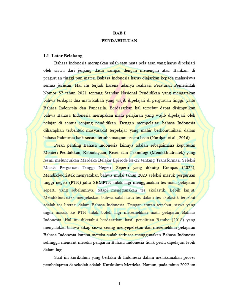 Bab 1 | PDF