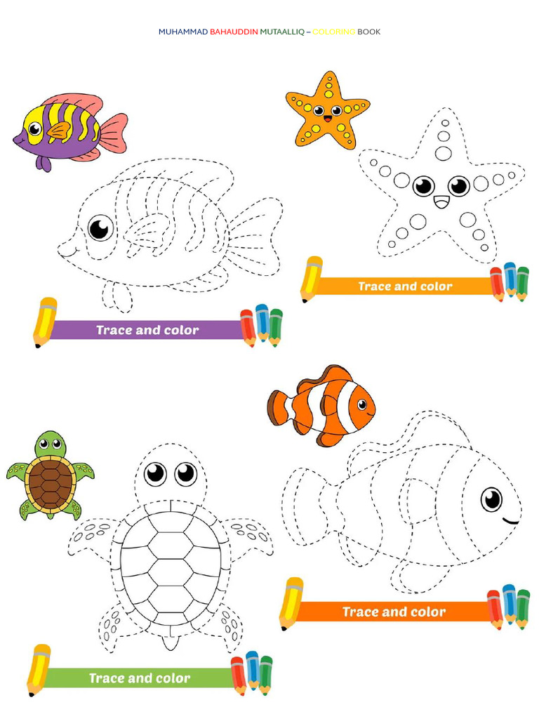 Coloring Book Hewan Laut | PDF