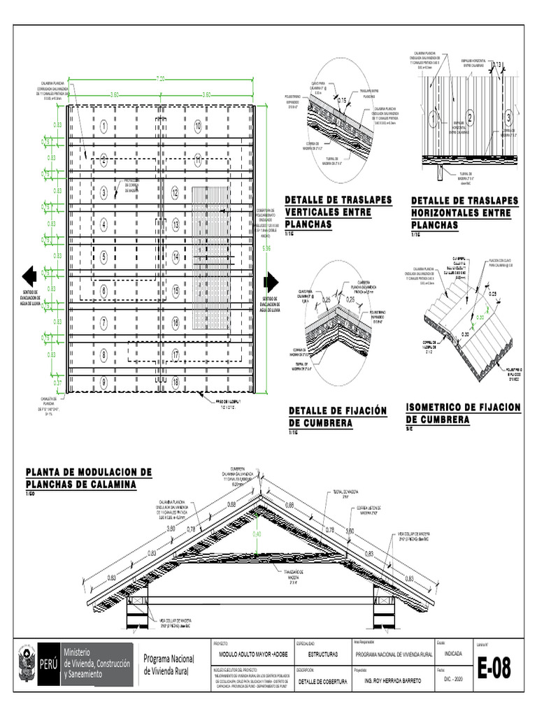 07 Vivienda Adulto Mayor Estructuras Techos-E-08 | PDF