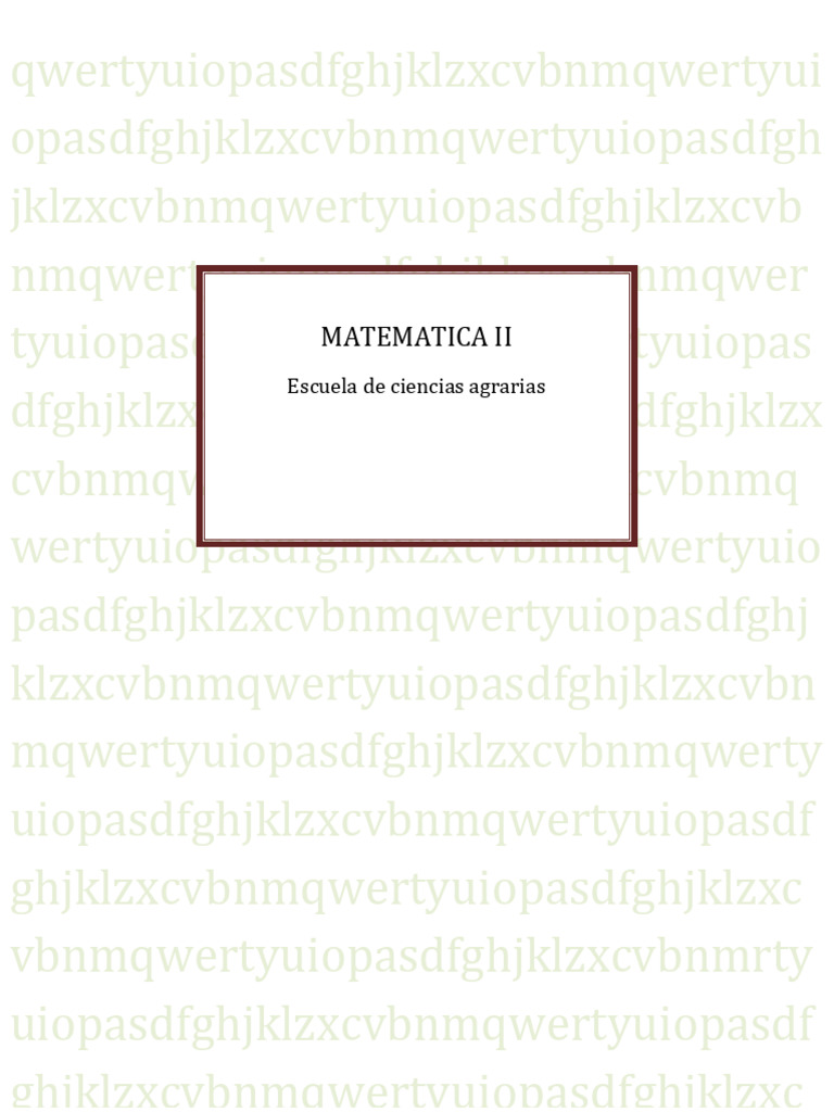 Matematica II. | PDF