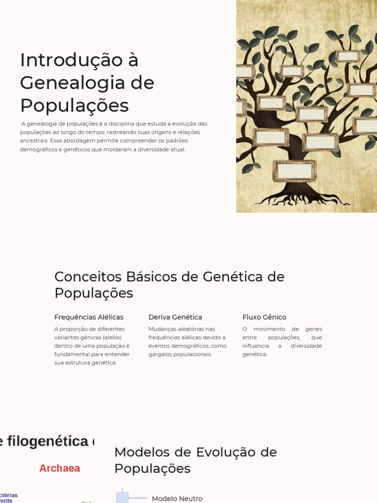 Genealogia de Populações: Fundamentos e Aplicações | PDF | Evolução ...