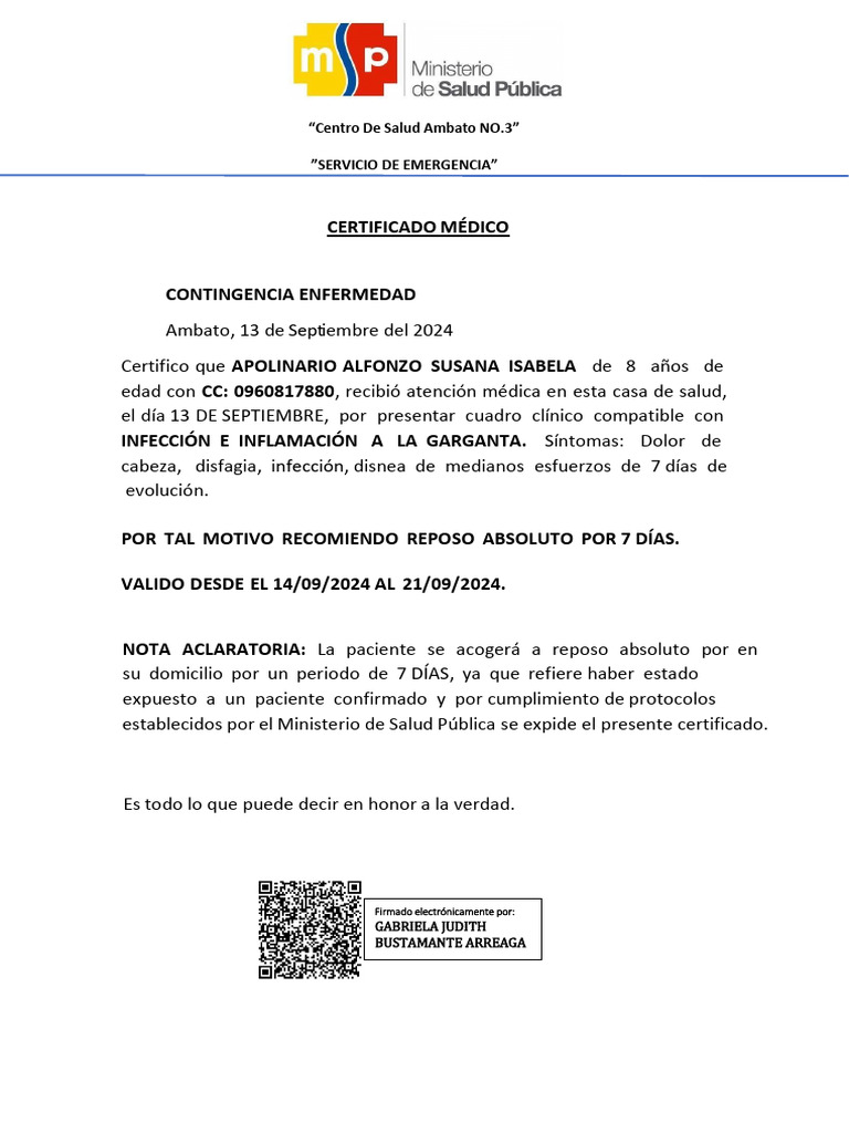 Nota Del Medico