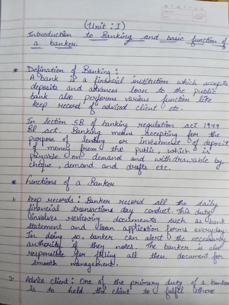 Banking Notes | PDF