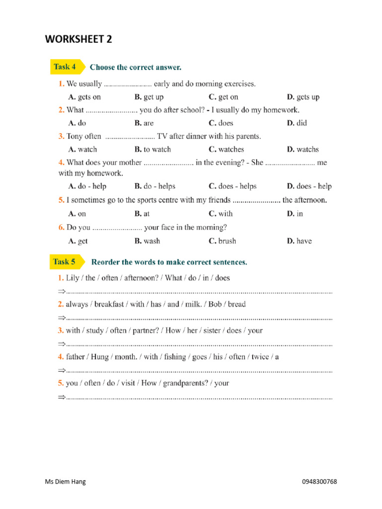 Worksheet 2 - Mind Set For Ielts | PDF