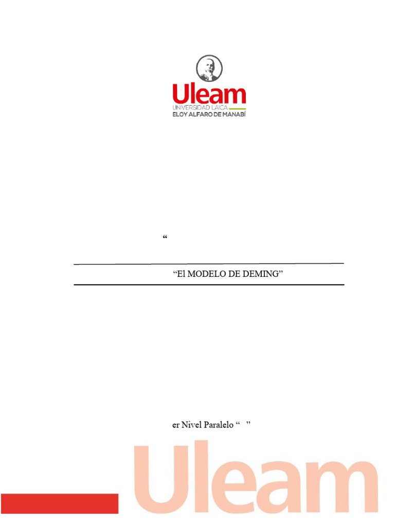 Modelo de Deming 2.0 | PDF