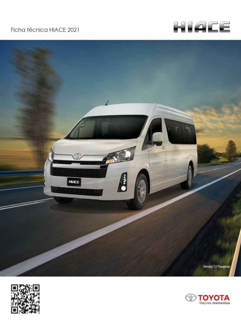 Ficha Técnica Toyota Hiace 2021 | PDF | Eje | Industria automotriz