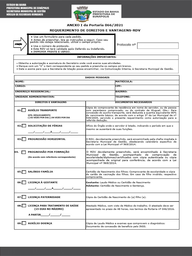 RDV Sem Slogan Prefeitura | PDF