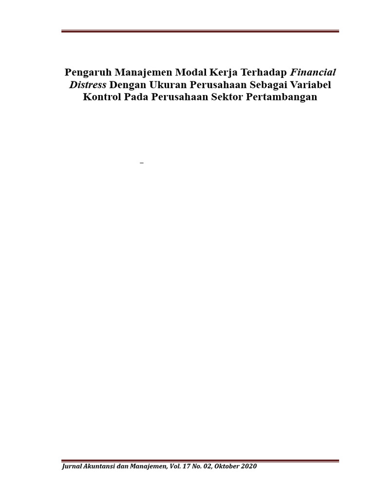 Jurnal Variabel Kontrol 2 | PDF