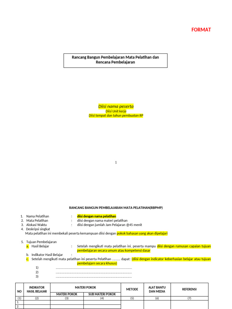 Format RBPMP&RP | PDF