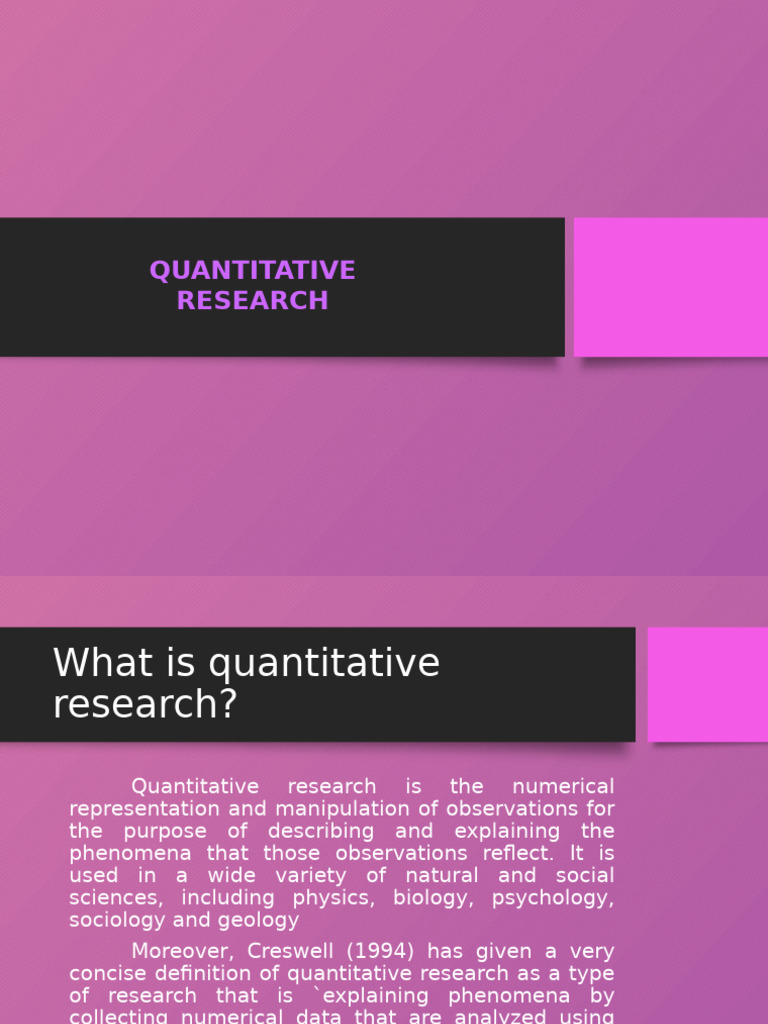 Quantitative Research | PDF