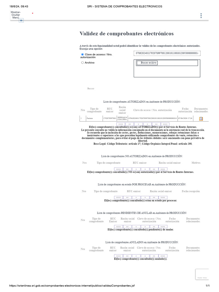 Sri - Sistema de Comprobantes Electronicos 2 | PDF