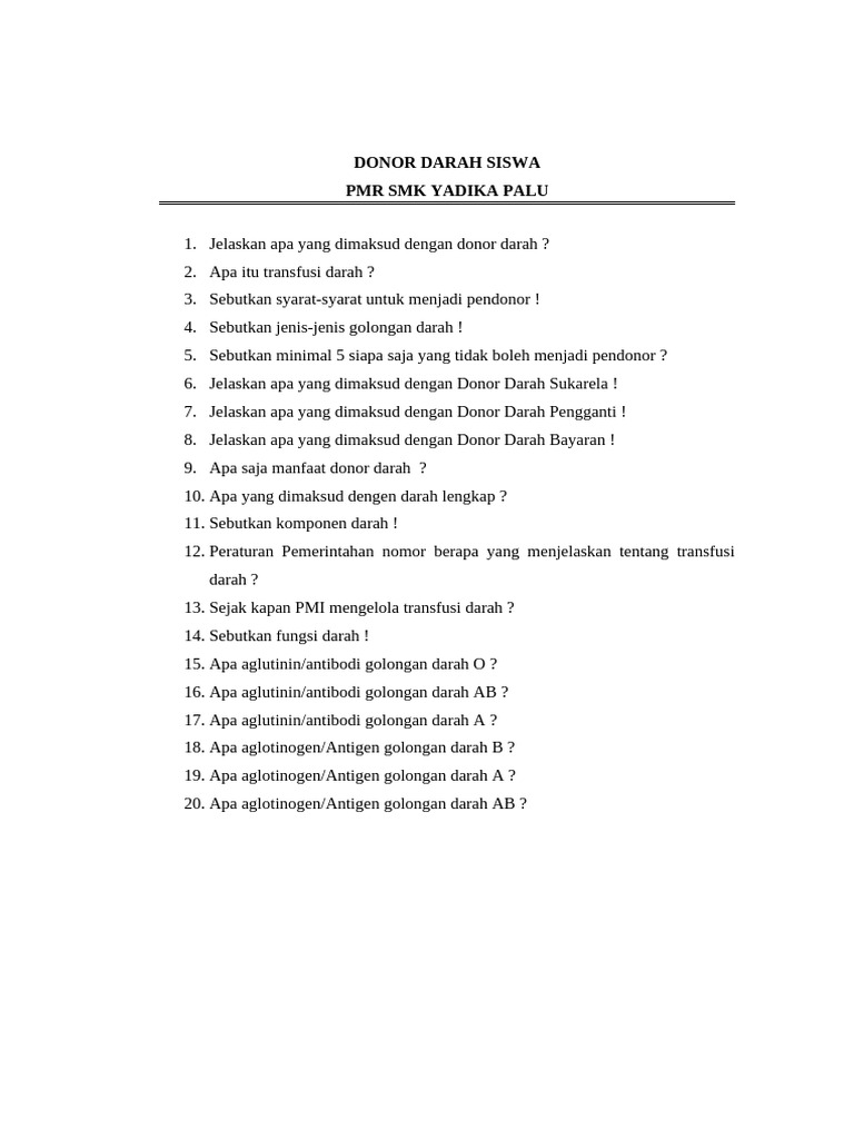 Kumpulan Soal | PDF