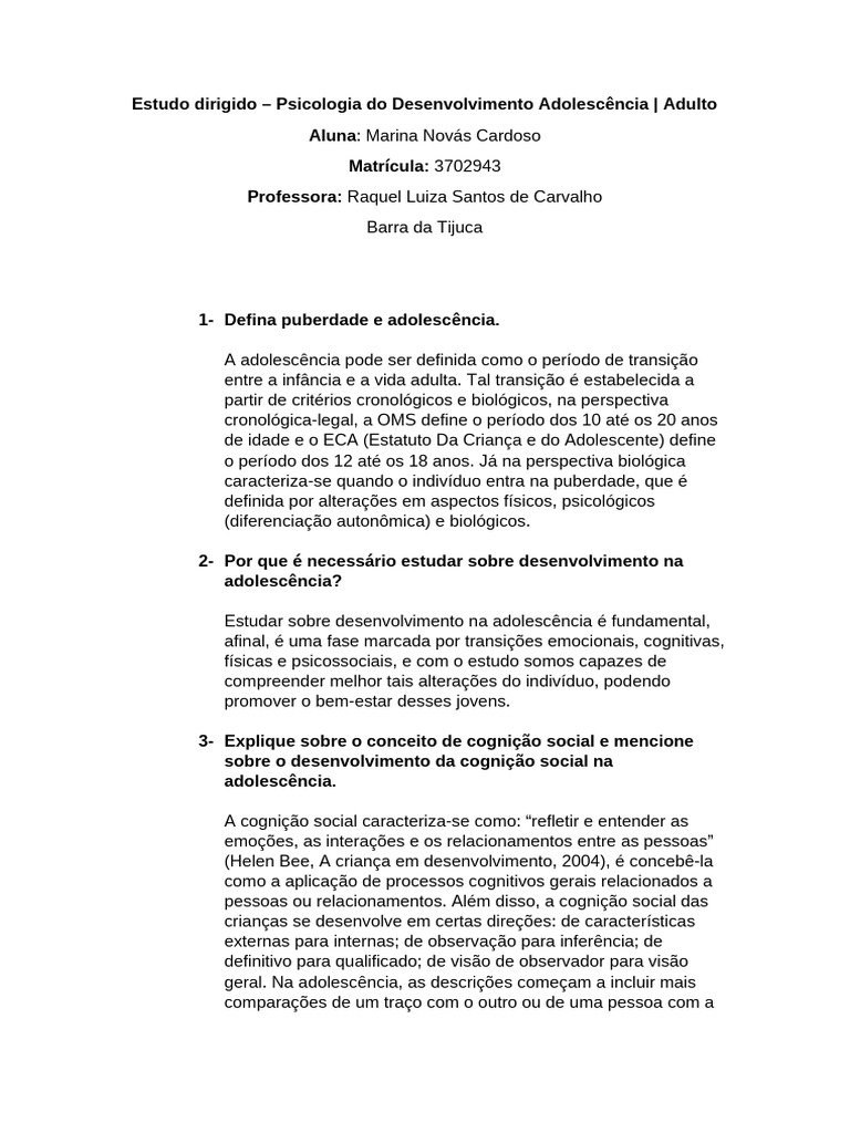 Estudo Dirigido | PDF