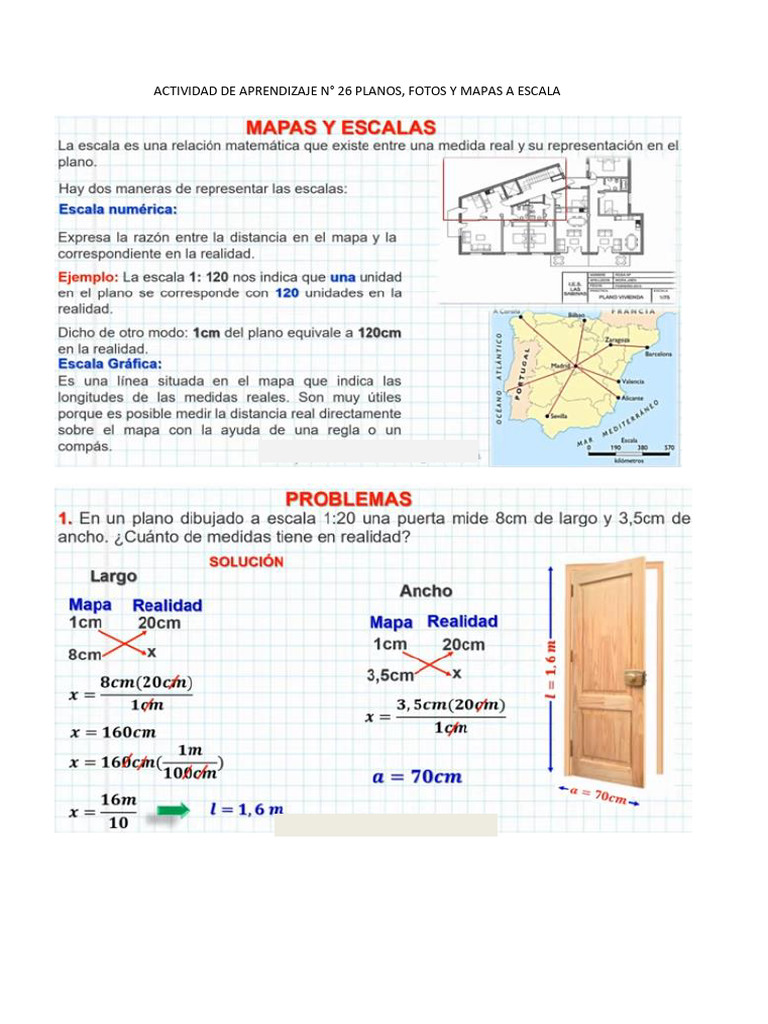 Actividad de Aprendizaje #26 Mapas, Fotos y Planos A Escalas | PDF