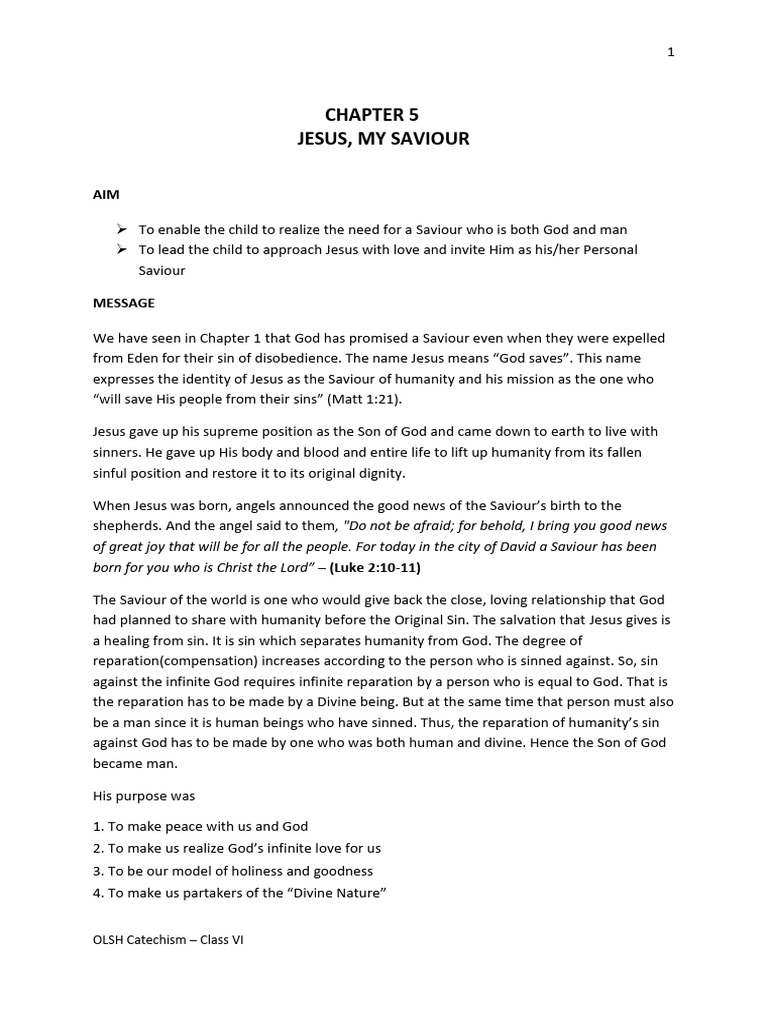 Ch7-Jesus, My Saviour | PDF