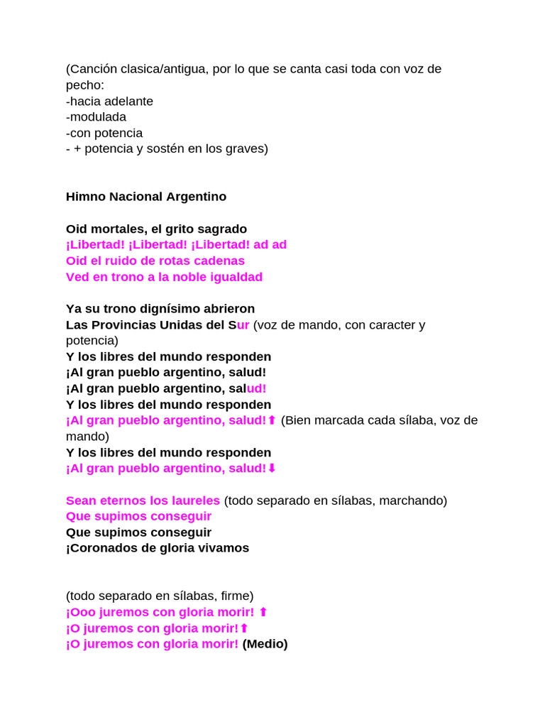 (Mezzo) Himno Nacional | PDF