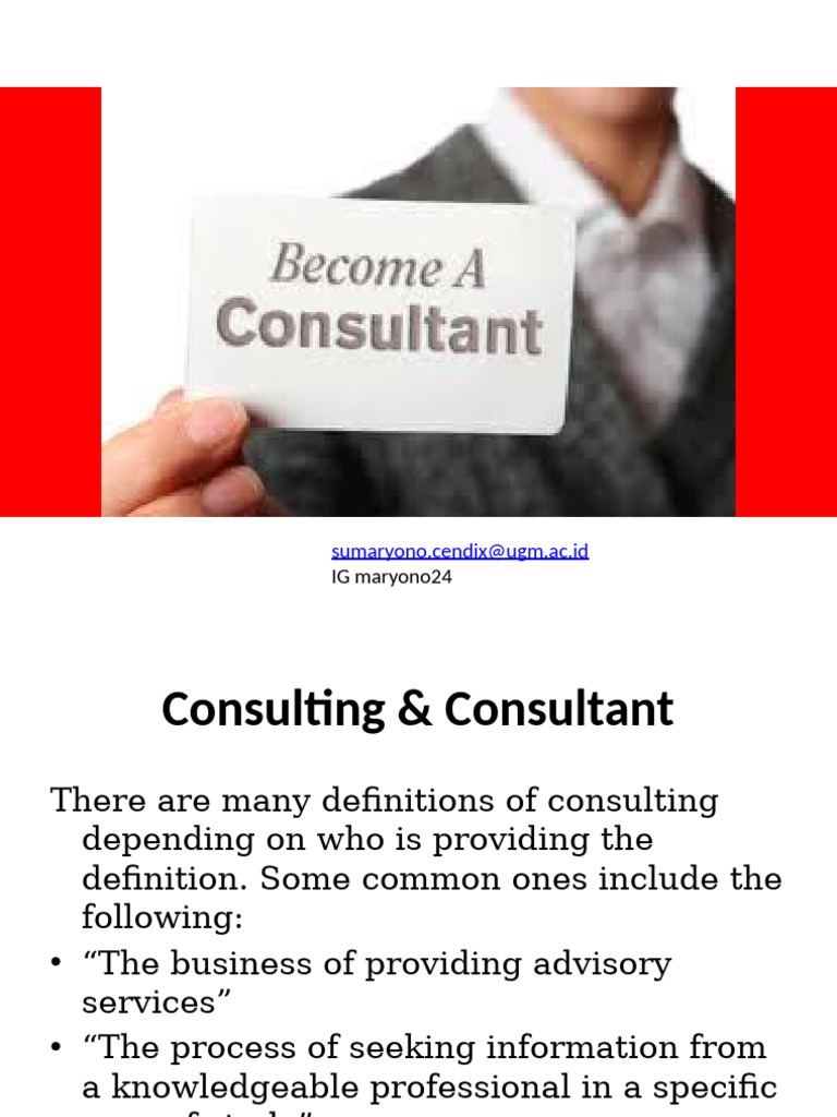 Be A Consultant | PDF