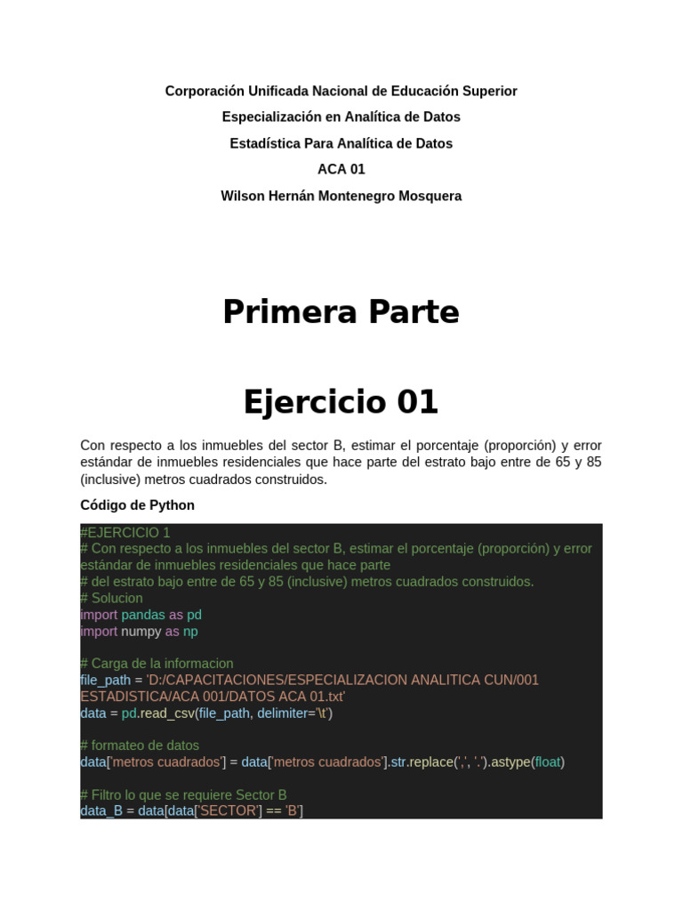 Solucion Aca 01 Wilson Montenegro | PDF