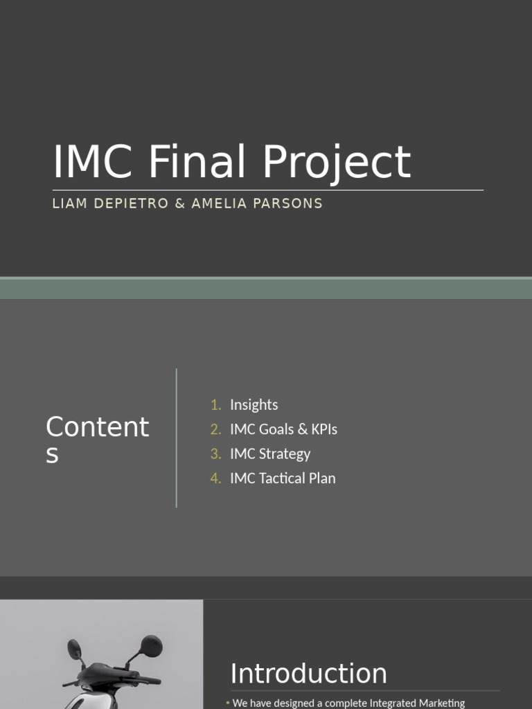 IMC Project | PDF