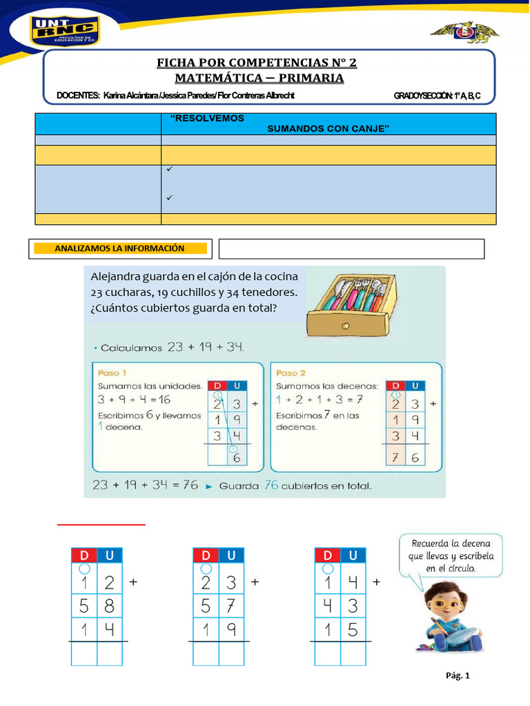 Ejercicios de Sumas con Tres Sumandos | PDF | Cognición