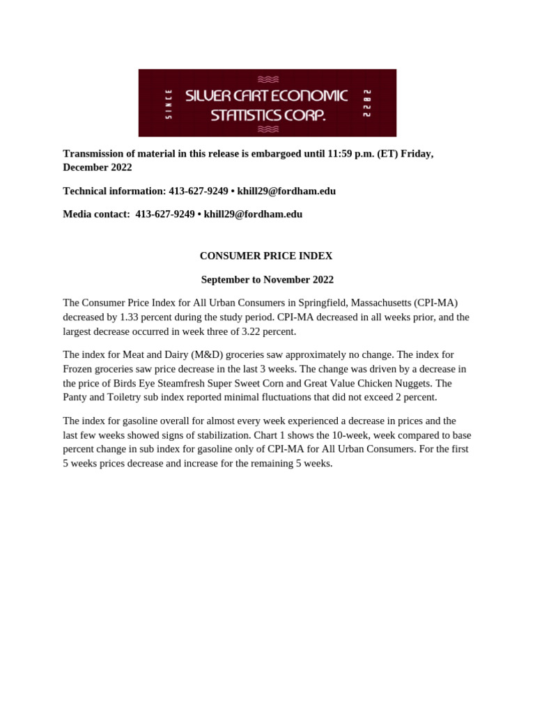 CPI Report Project | PDF