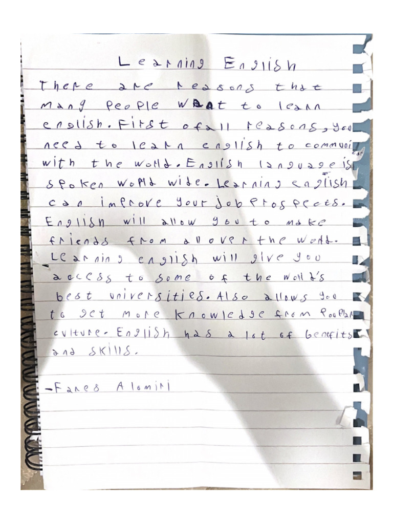 (Learning English) Paragraph | PDF