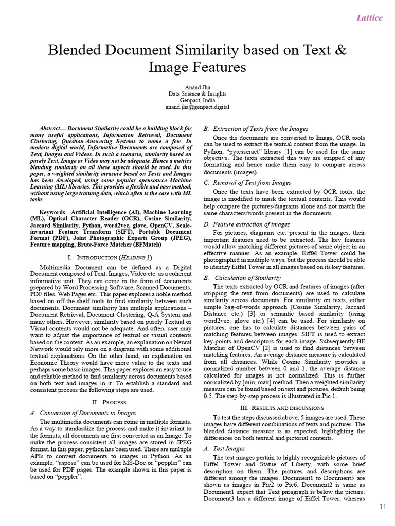 Blended Document Similarity | PDF