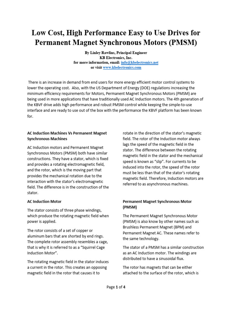 KBVF PMSM White Paper A04 | PDF