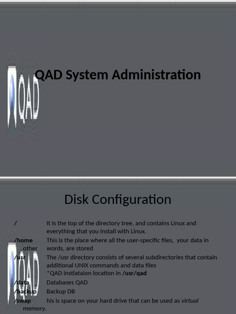 Qad System Administration Training | PDF | Backup | Databases