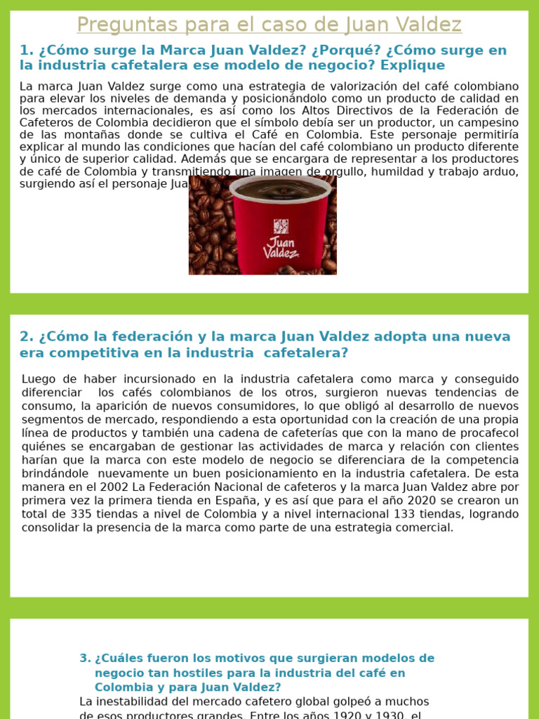 Exposicion de Juan Valdez | PDF