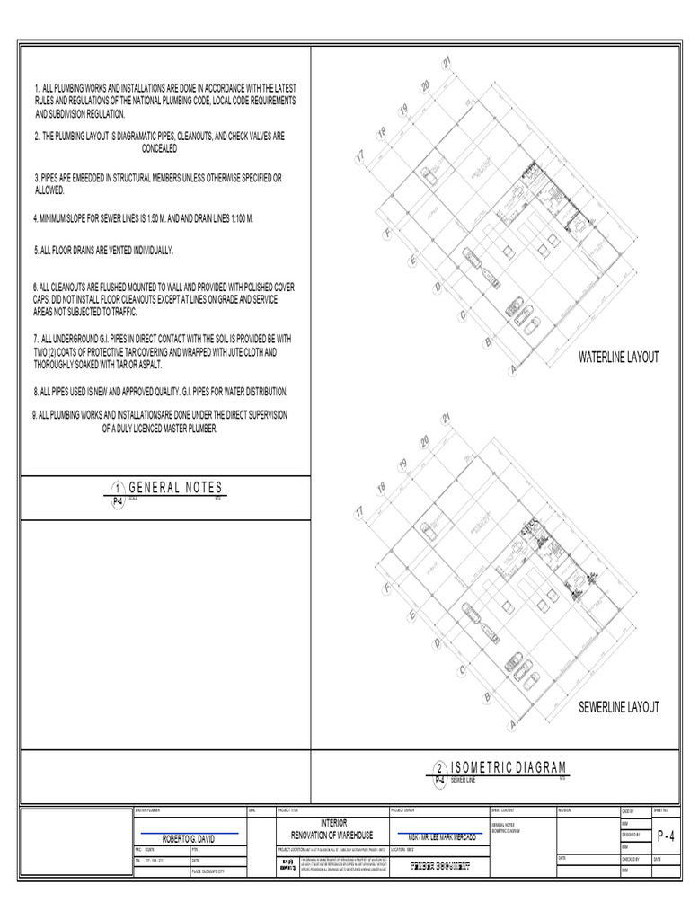 Sample Isometric Plumbing Layout | PDF