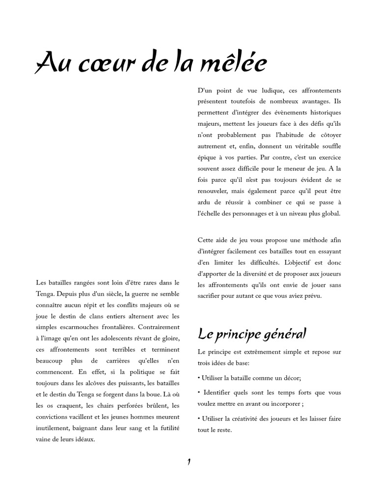 Au Coeur de La Melee | PDF