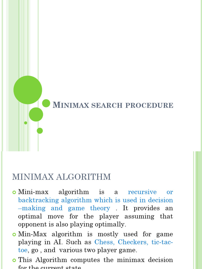 Minmax Search Procedure | PDF