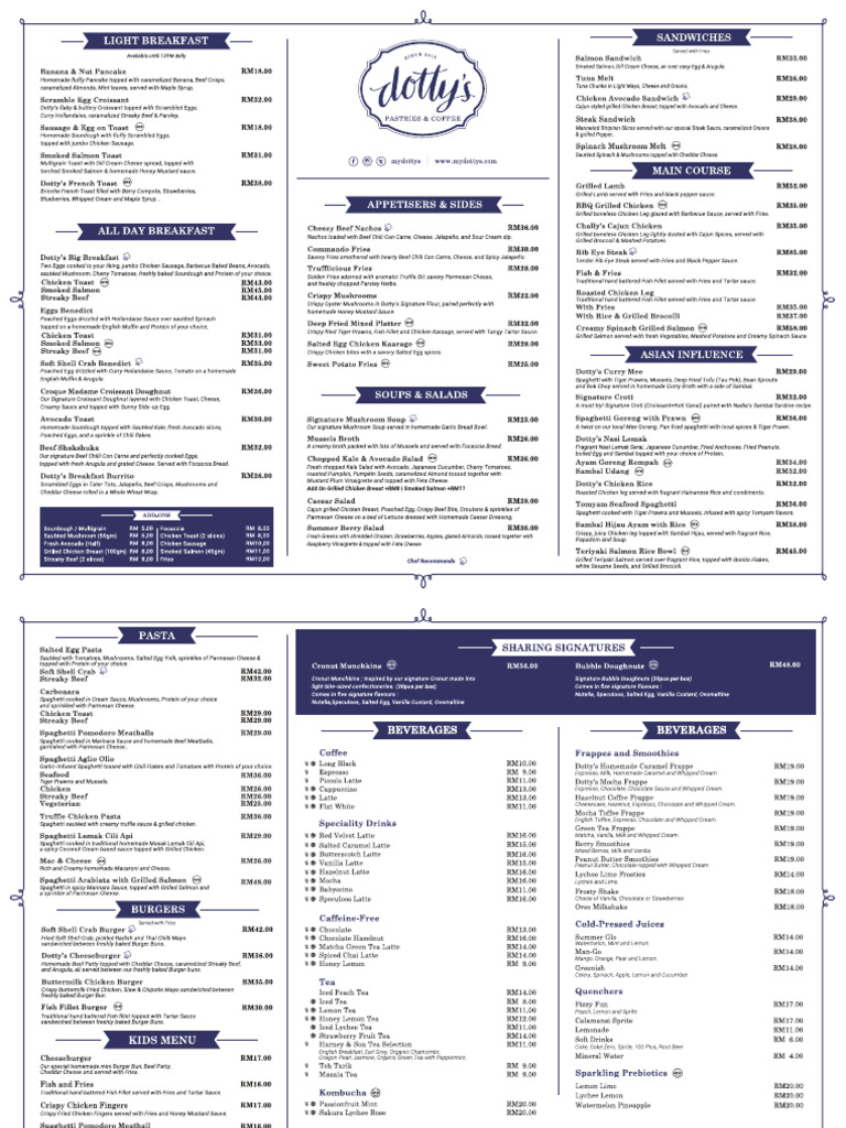 Dottys A3 Menu June 2024 FA OL 1 | PDF