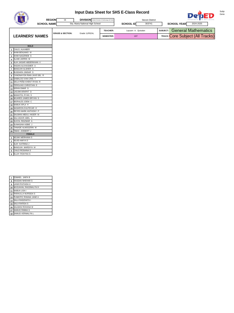 Eclass Rizal GM | PDF