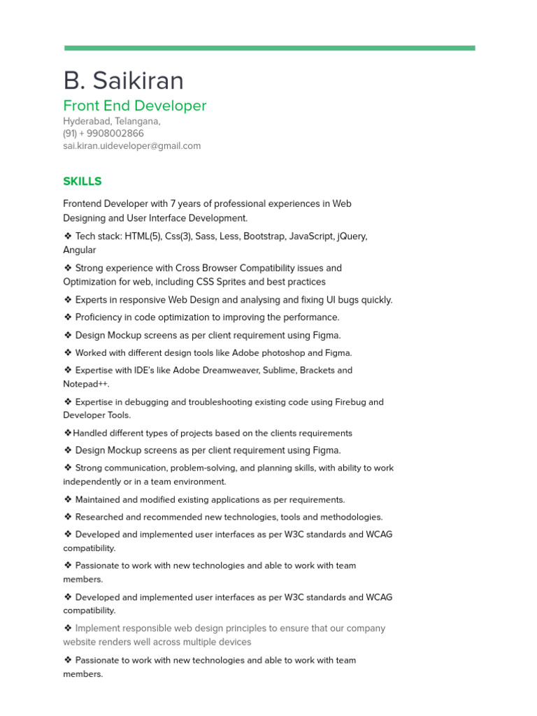 Updated Saikiran Resume | PDF