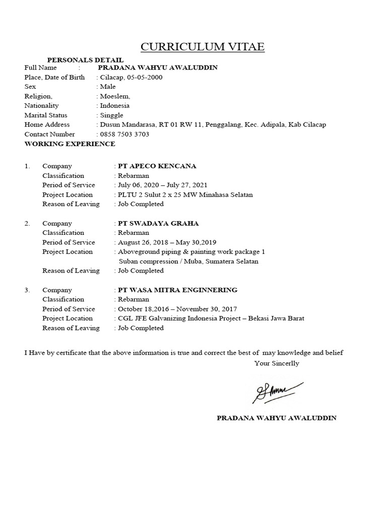 CV Rebarman Pradana | PDF
