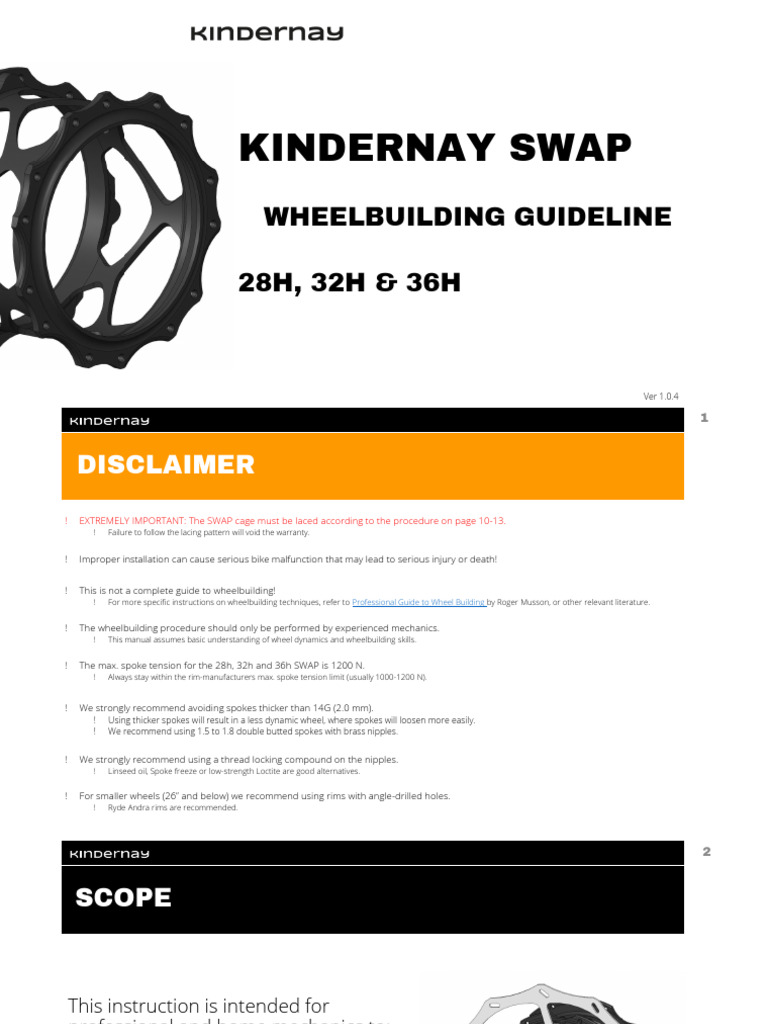 Kindernay SWAP Wheelbuilding Guide | PDF | Wheel | Vehicle Technology